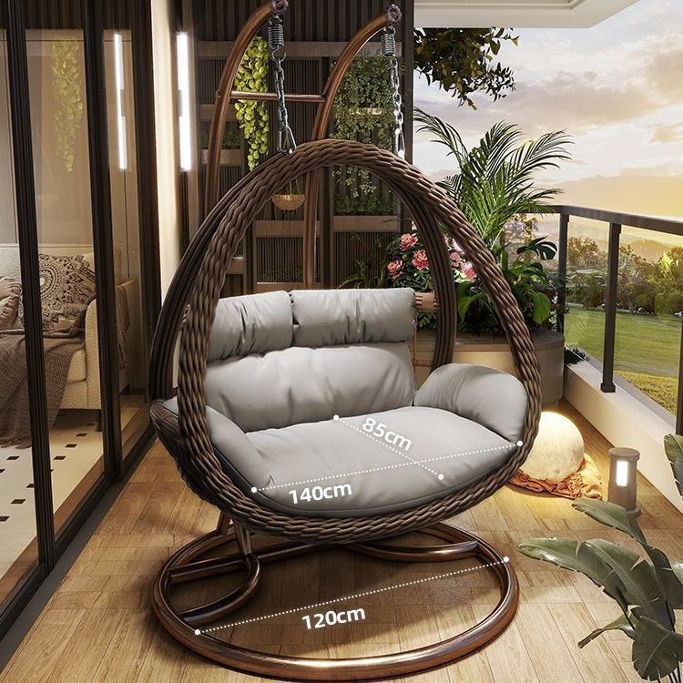 Outdoor Hanging Basket Home Swing Bird's Nest Hanging Chair Rattan ...