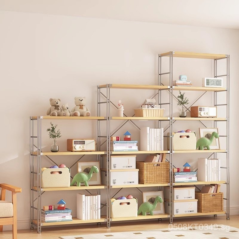 Layered Shelf Balcony Bookshelf Storage Rack Living Room Japanese Style ...