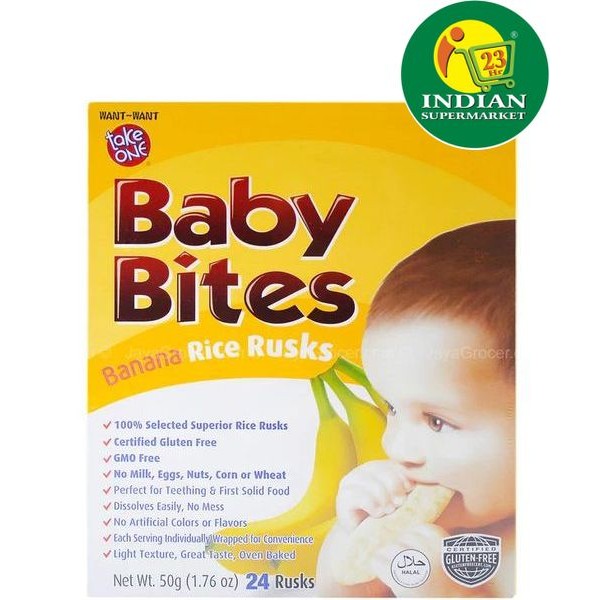 Take One Baby Bites Banana Rice Rusks 50g | Shopee Singapore
