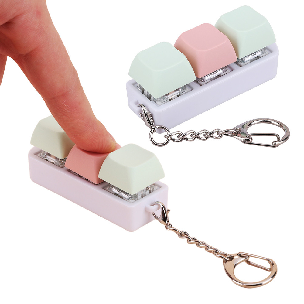 Keyboard Fidget Toy Fidget Clicker Key Switch Keychain Shaft Tester for ...