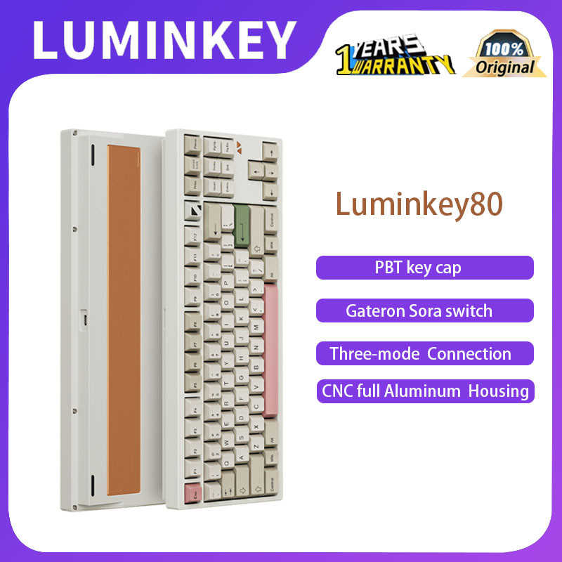 Luminkey80 Mechanical Keyboard Wireless 2.4 Bluetooth 3-mode 88 key ...