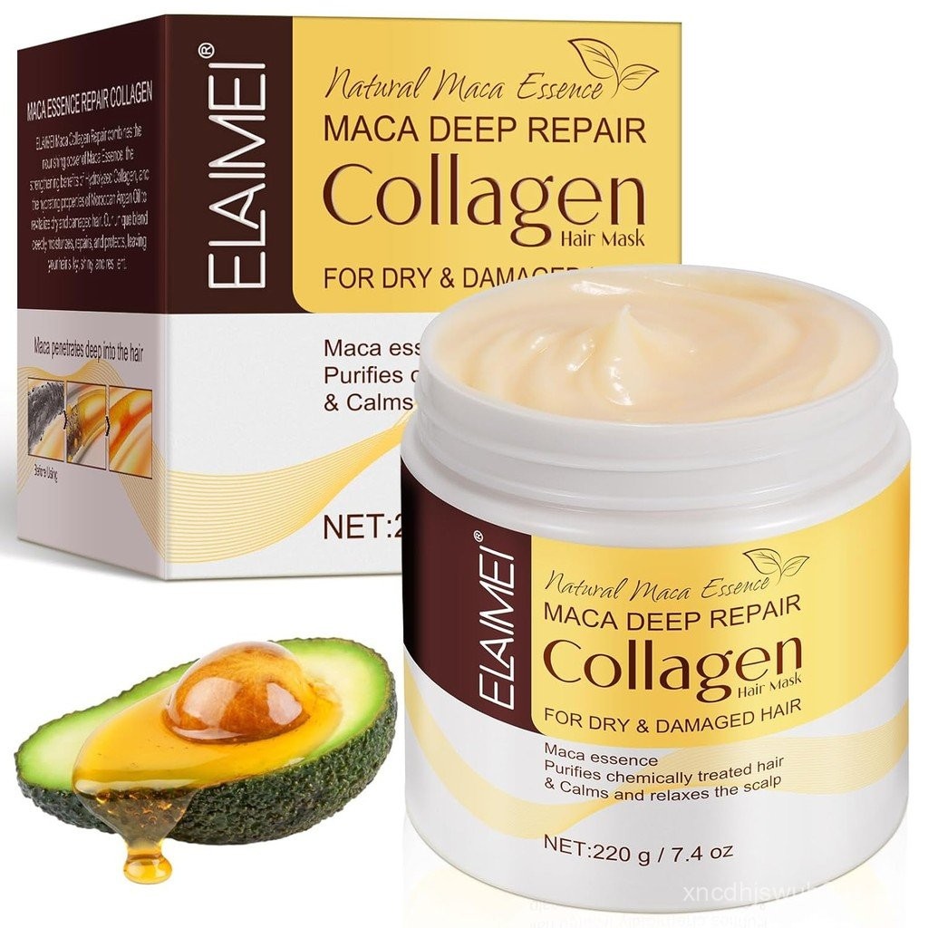 Collagen Hair Treatment Mask, Maca Moroccan Argan Oil Hair Treatment ...