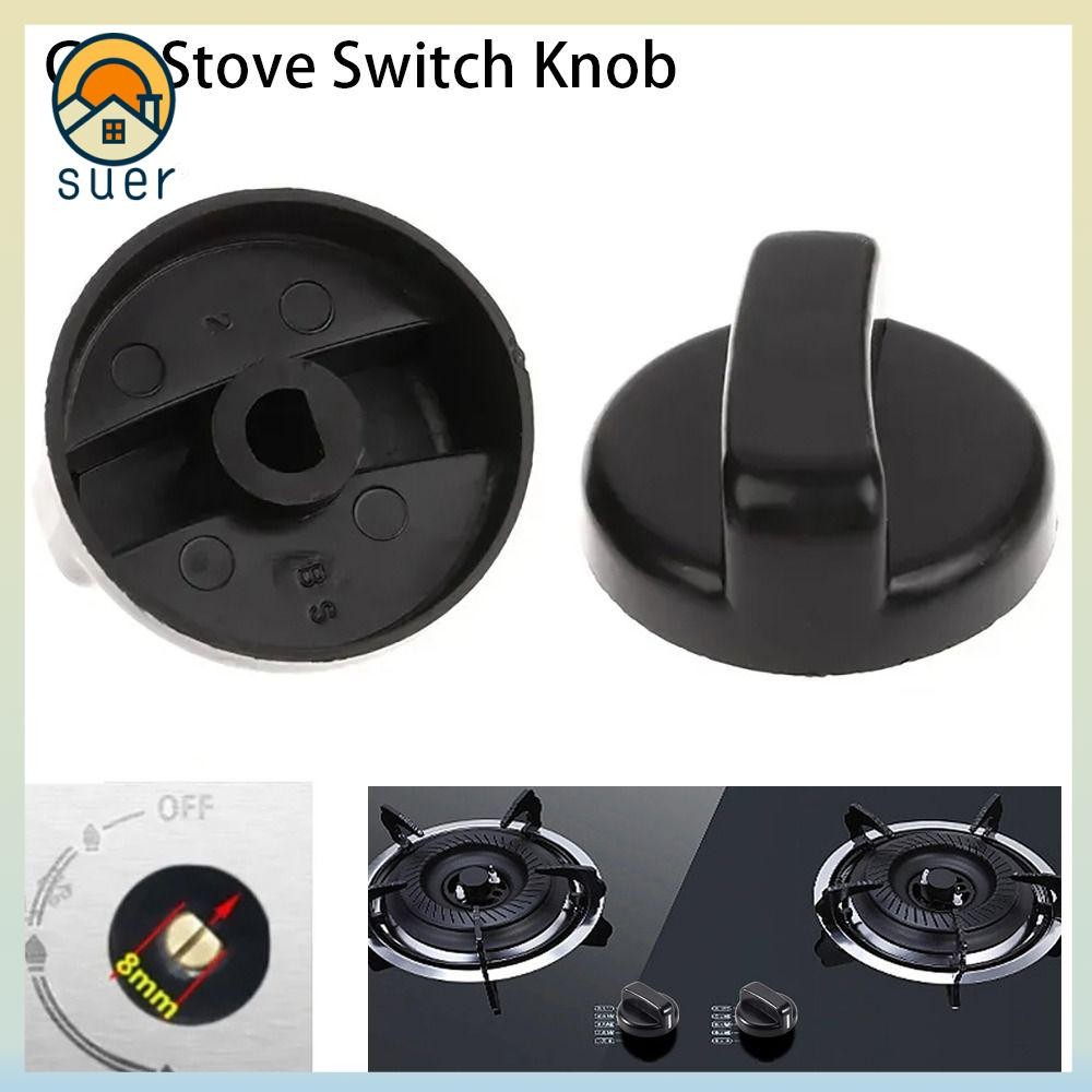 SUERHD 1/2/5Pcs Hob Knobs, Range Oven 8mm Gas Stove Cooker Control Knob ...