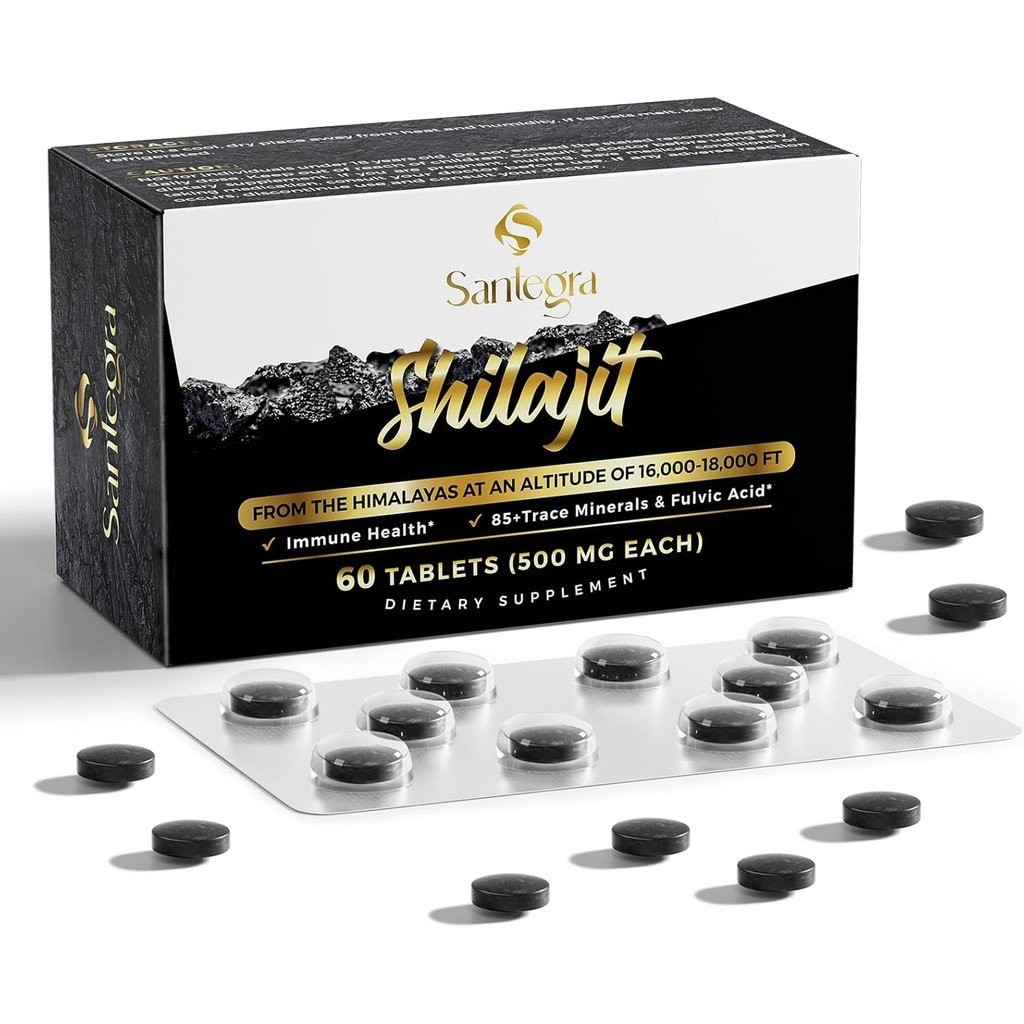 30,000 MG Shilajit Tablets, 100% Shilajit Pure Tablets 60 Counts ...
