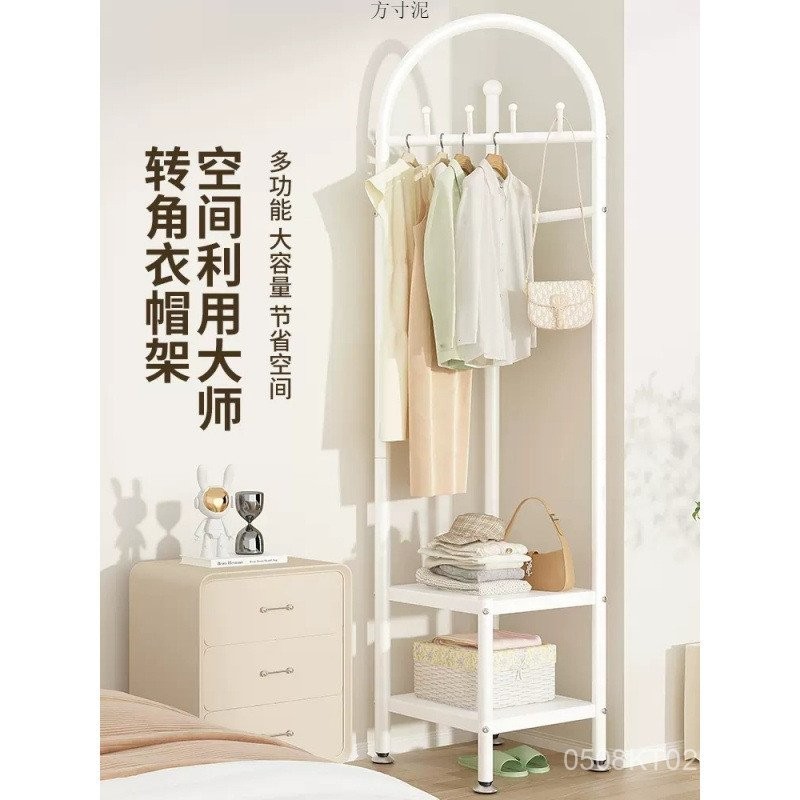 Floor-standing Double-layer Clothes Rack Floor Storage Factory Clothes ...