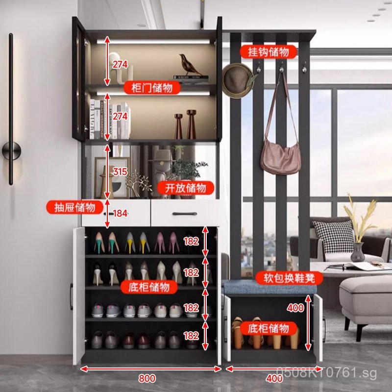 Multifunctional Entryway Storage Cabinet Partition Screen Shoe Cabinet ...