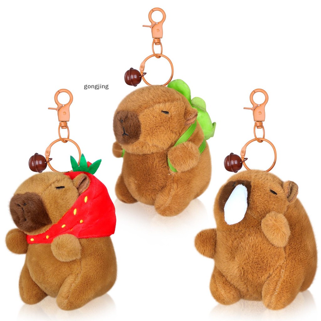 [gongjing] 3 Pcs Capybara Plush Keychain Toy Cute Capybara Stuffed ...
