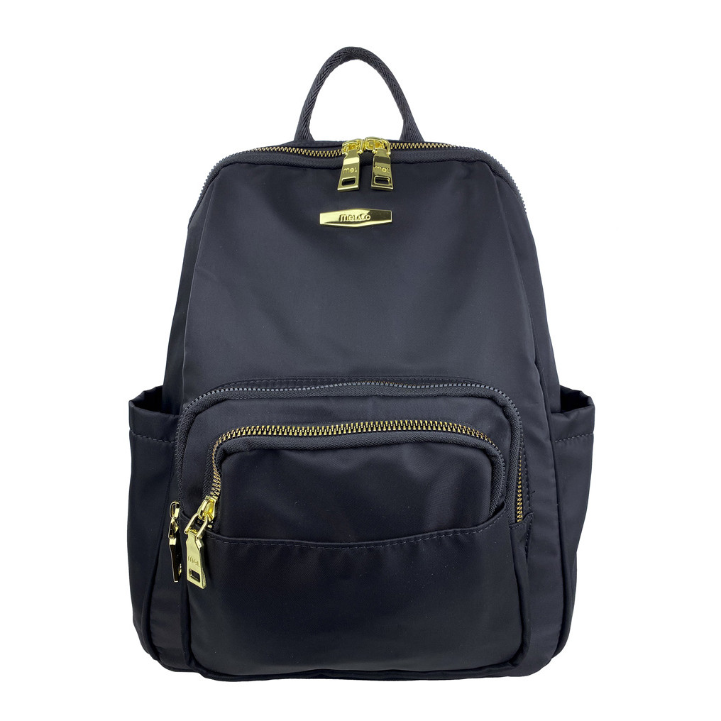 Mel&Co Nylon Angled-Top Backpack - Black | Shopee Singapore