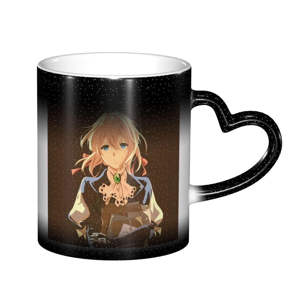 Violet Evergarden Color Changing Mug Cute Water Cup Cartoon Enamel Mugs ...