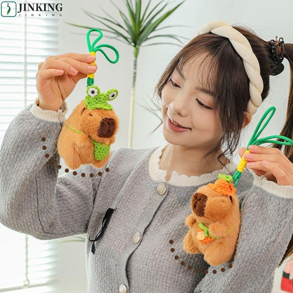 JINKING Capybara Plush Keychain, Stuffed Animal Plush Doll Plush ...