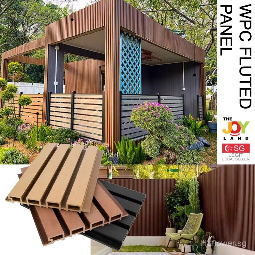 [Local Seller] Premium WPC Fluted Wall Panels Waterproof Indoor Outdoor ...