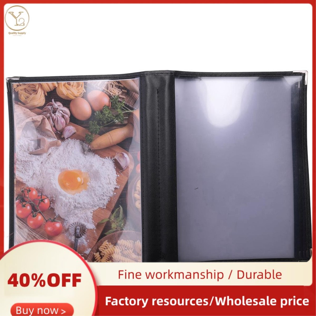 Transparent Restaurant Menu Covers for A4 Size Book Style Cafe Bar 10 ...