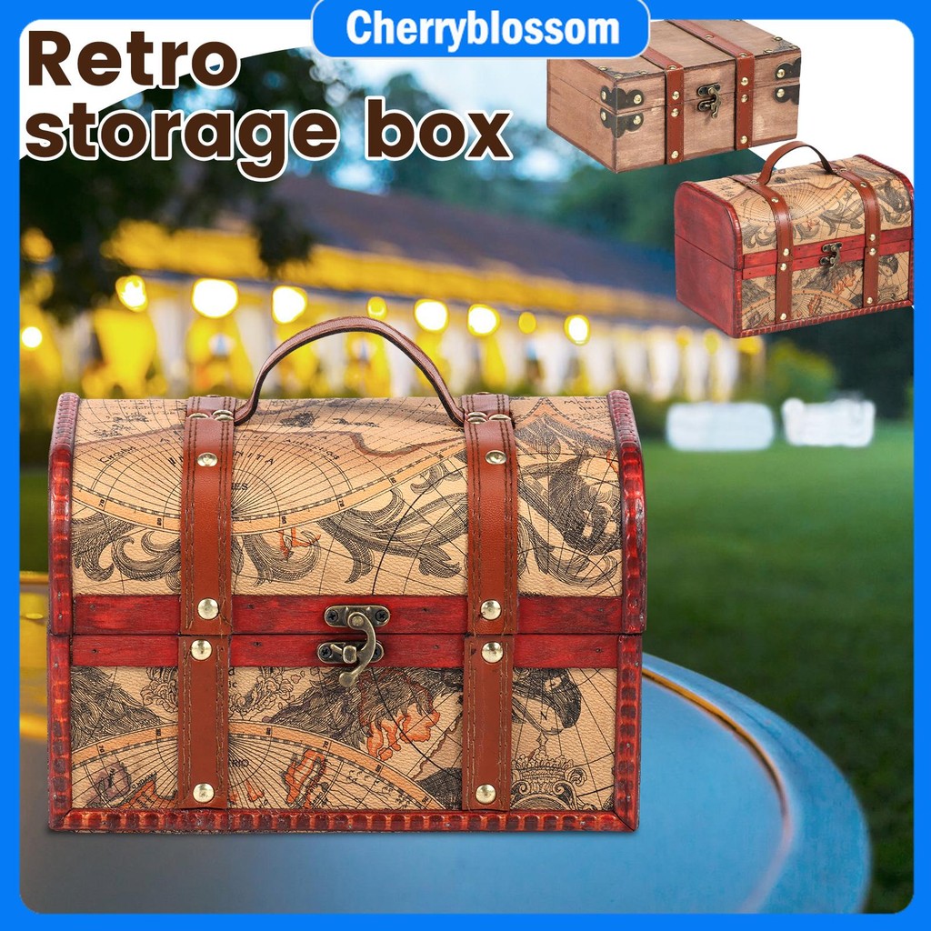 Pirate Treasure Chest Vintage Treasure Chest Box Decorative Storage ...