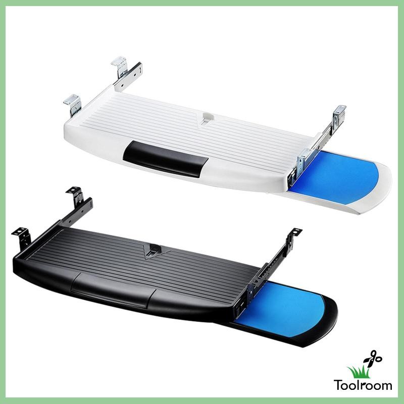[ Keyboard Tray Under Desk Ergonomic Easy Gliding Slide Out Sliding ...