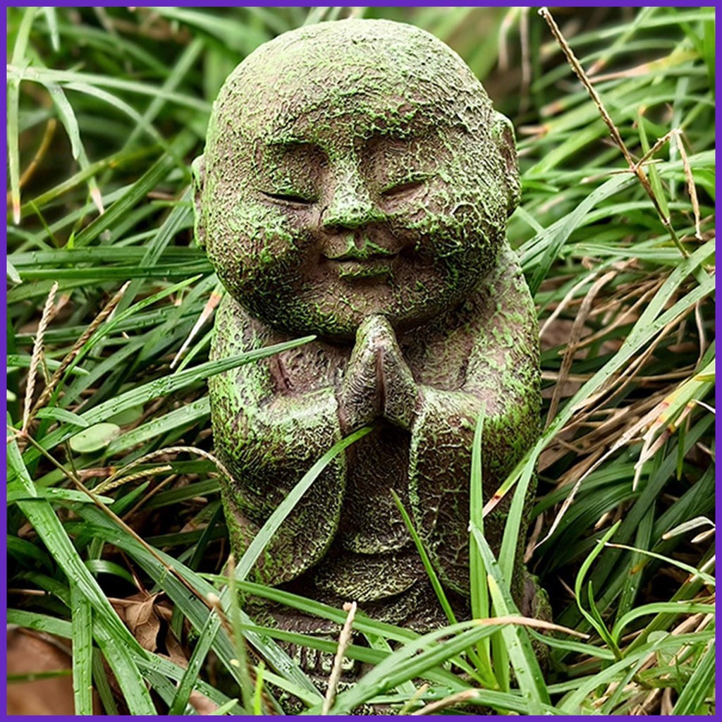 Zen Monk Statue Monk Statue Resin Desktop Sculpture Bodhisattva Buddha ...