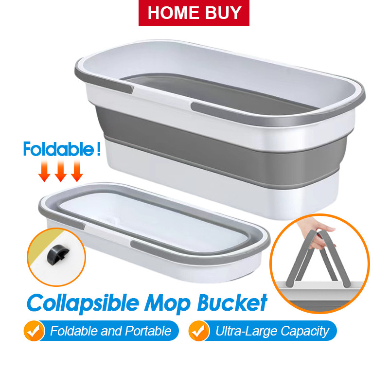 Collapsible Mop Bucket Foldable Washing Tub with Handle Large Washing ...