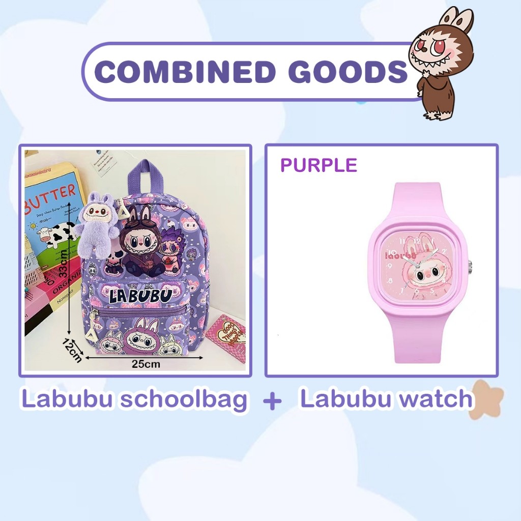 Labubu Cute Primary School Backpack Kindergarten Backpack and Labubu ...