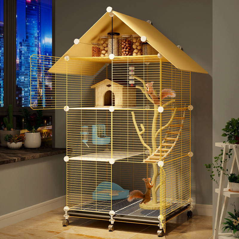 Squirrel Special Cage Large Villa Encryption 3-Layer Tape Platform ...