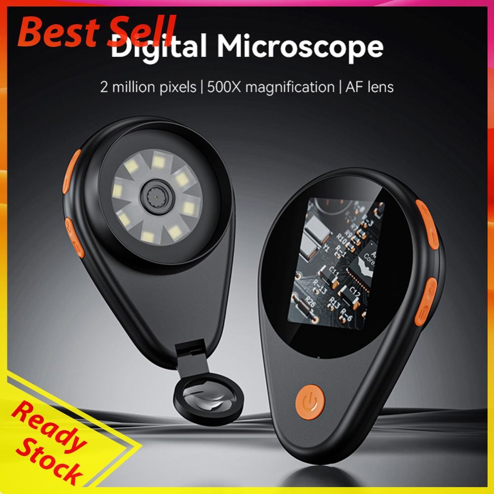 2.0inch 500X Handheld Digital Microscope with Magnifying Glass & 8 LED ...