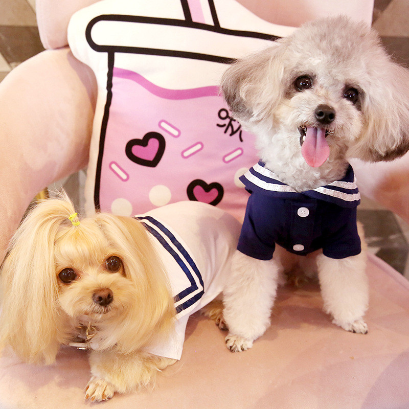 Pawsfun Pet Sailor Uniform Dog cosplay Navy School Uniform Cat Summer ...