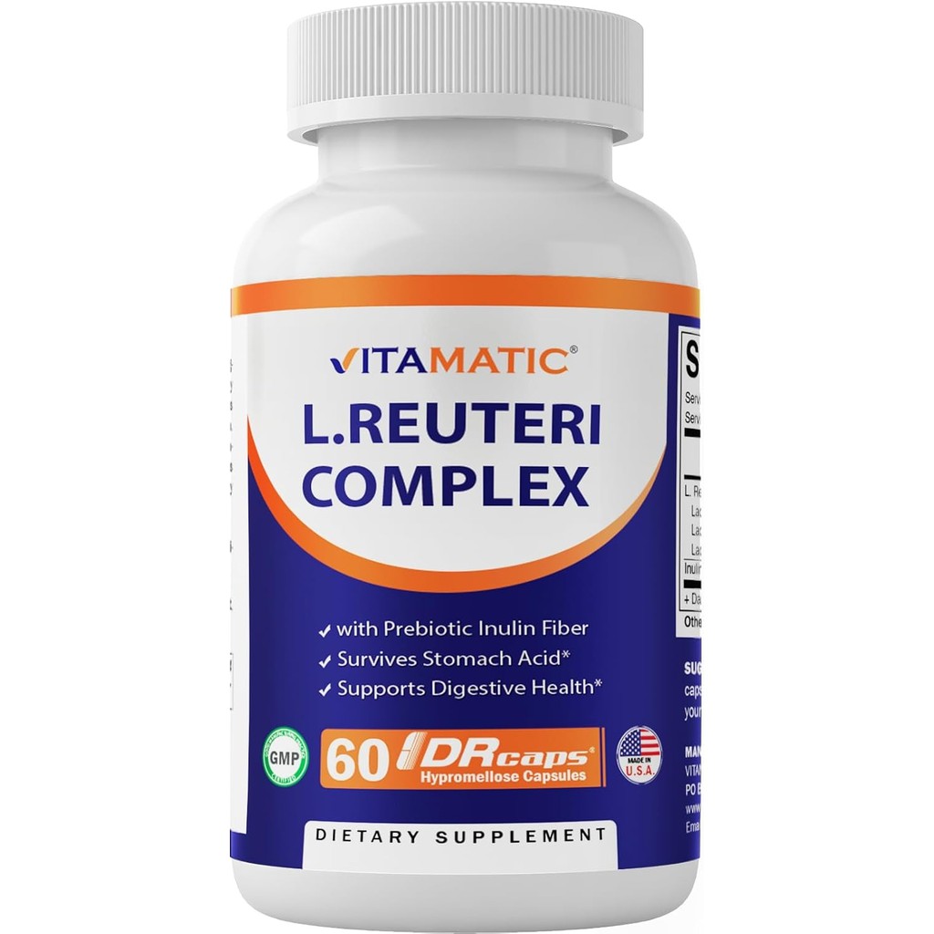 Vitamatic Lactobacillus Reuteri Complex - 22 Billion per DR Capsule ...
