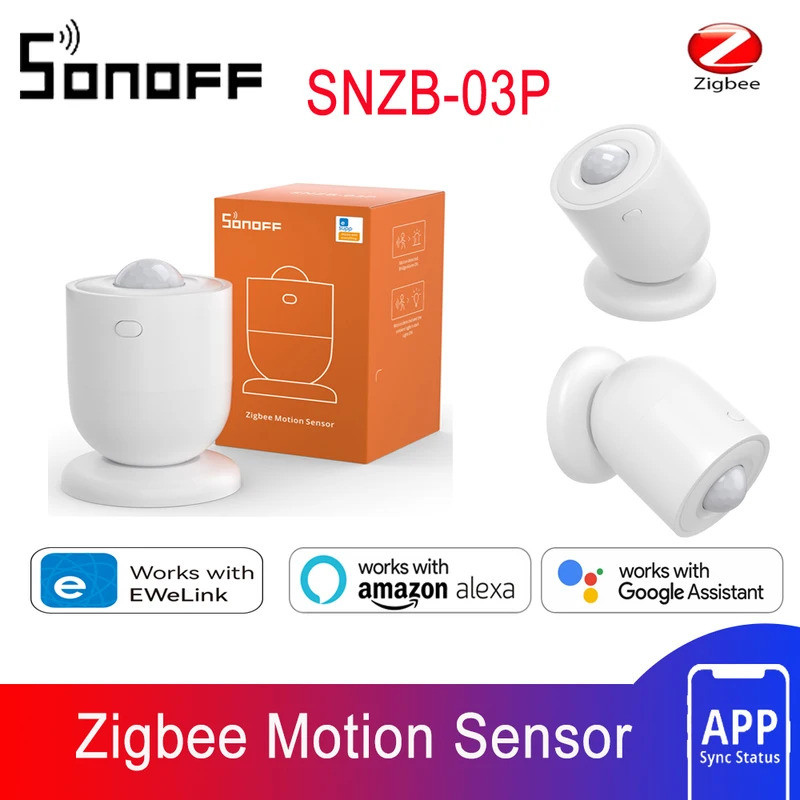 SONOFF SNZB-03P Zigbee Motion Sensor Light Detection Home Security Local Smart Scene Linkage via ...