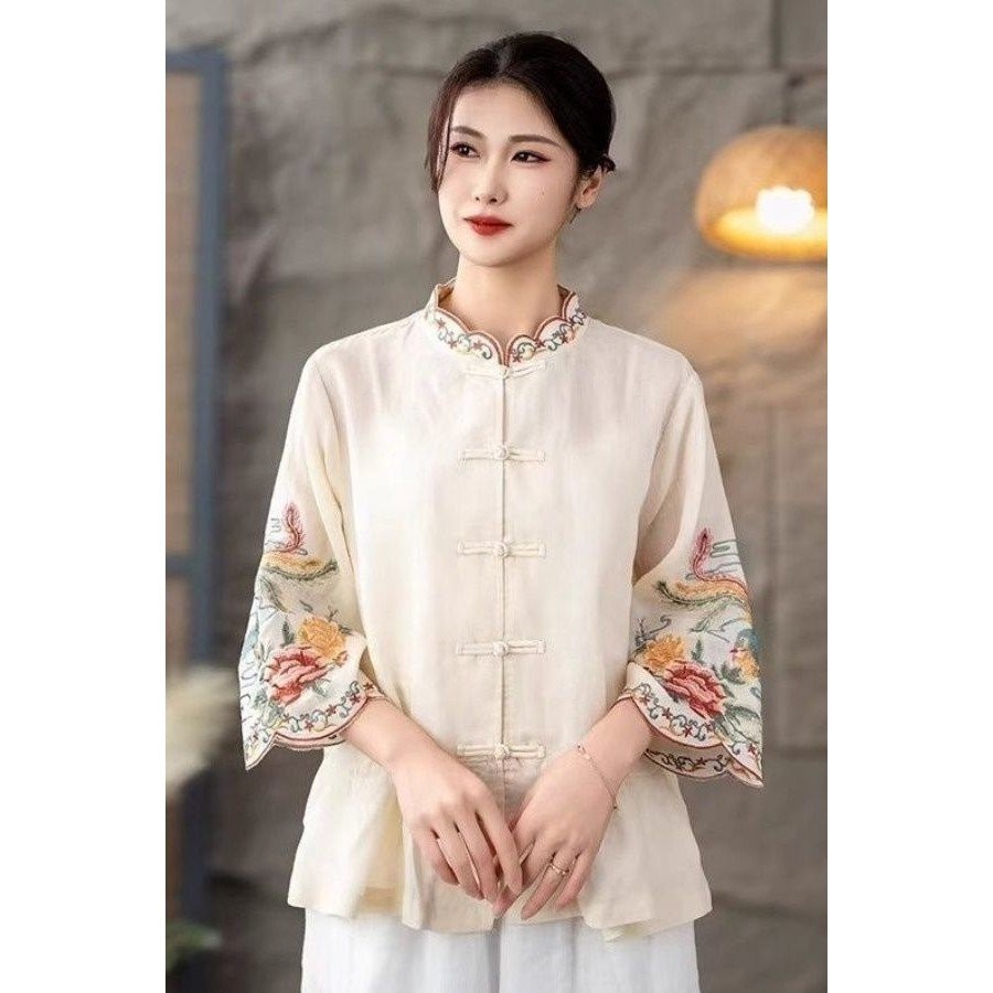 Asian Inspired Attire for Women Barong Blouse Modern Filipiniana Top ...