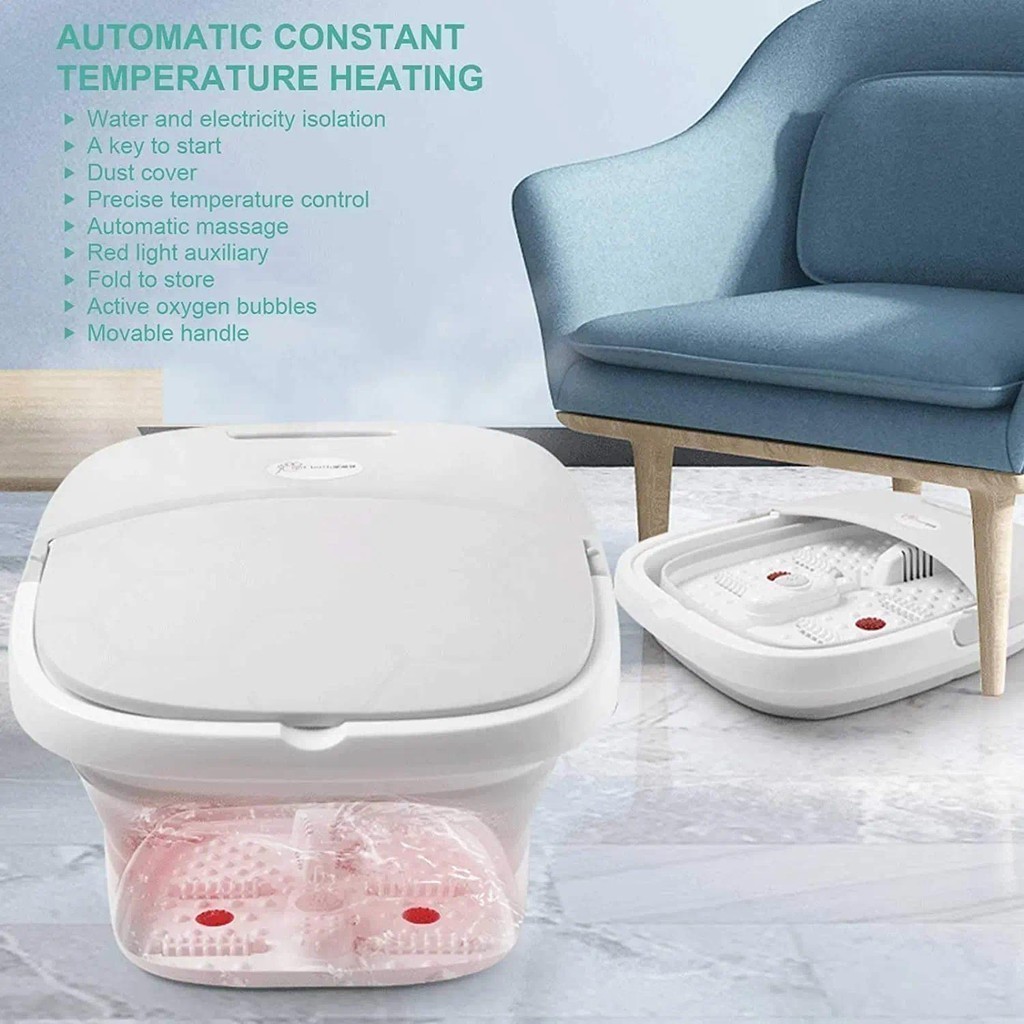 泡脚桶 自动加热 Foot Spa Electric Collapsible Foot Bath Bucket Foot Massage ...