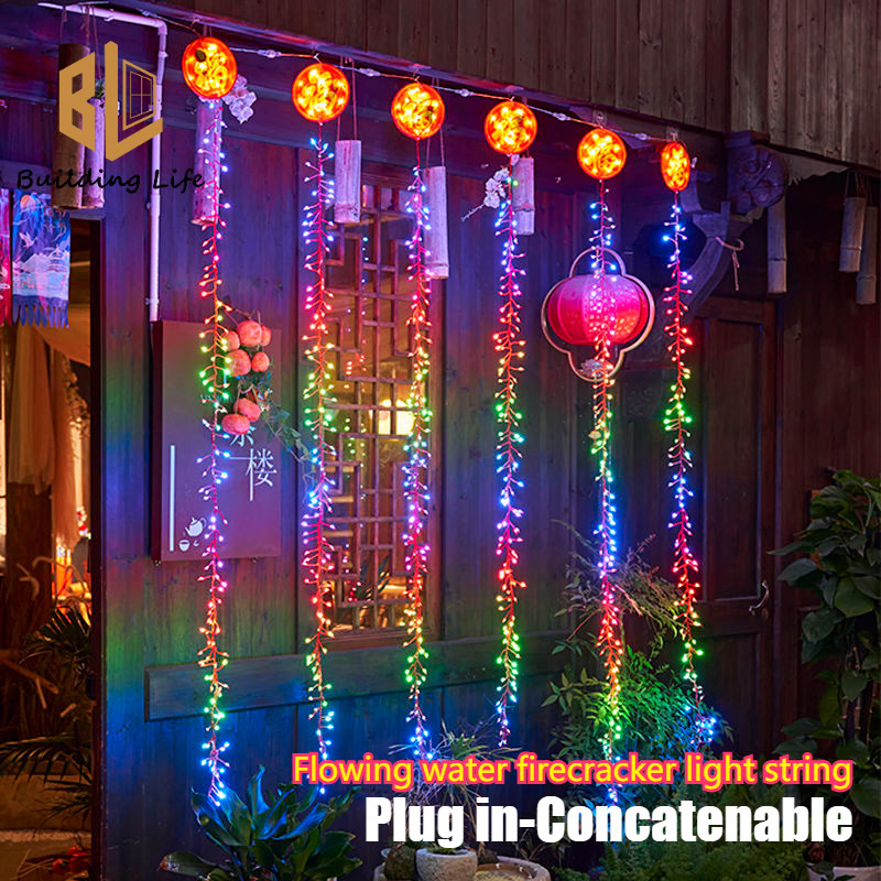 Firecracker Light Plug in Concatenable String Lights Outdoor Light ...