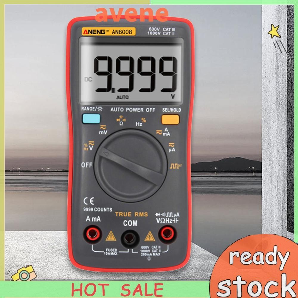 AN8008 True-RMS Digital Multimeter 9999 Counts Square Wave Voltage ...
