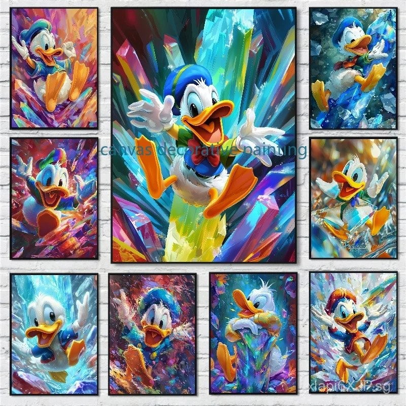 MINISO Classic Anime Disney Donald Duck Cartoon Art Poster Wall ...
