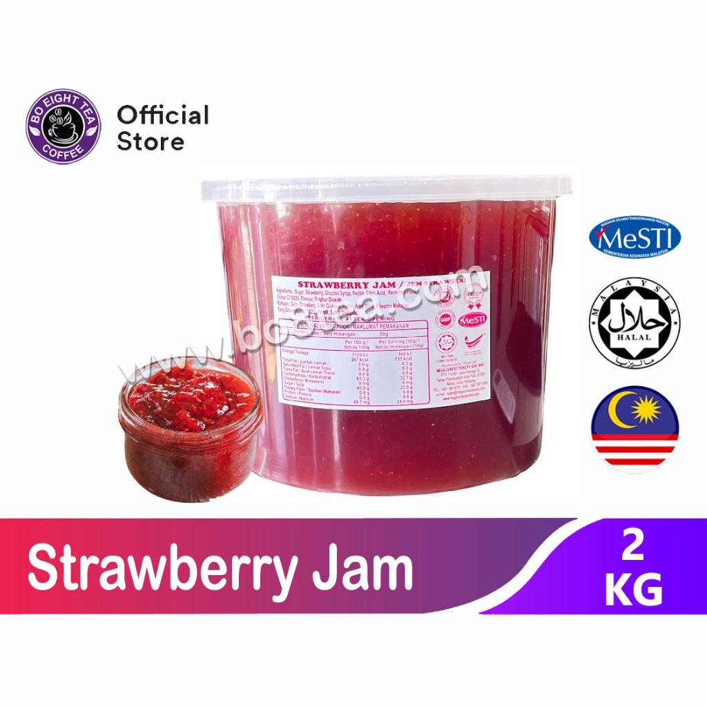 STRAWBERRY JAM 2KG 草莓果酱 WAFFLE/BREAD/TOAST | Shopee Singapore