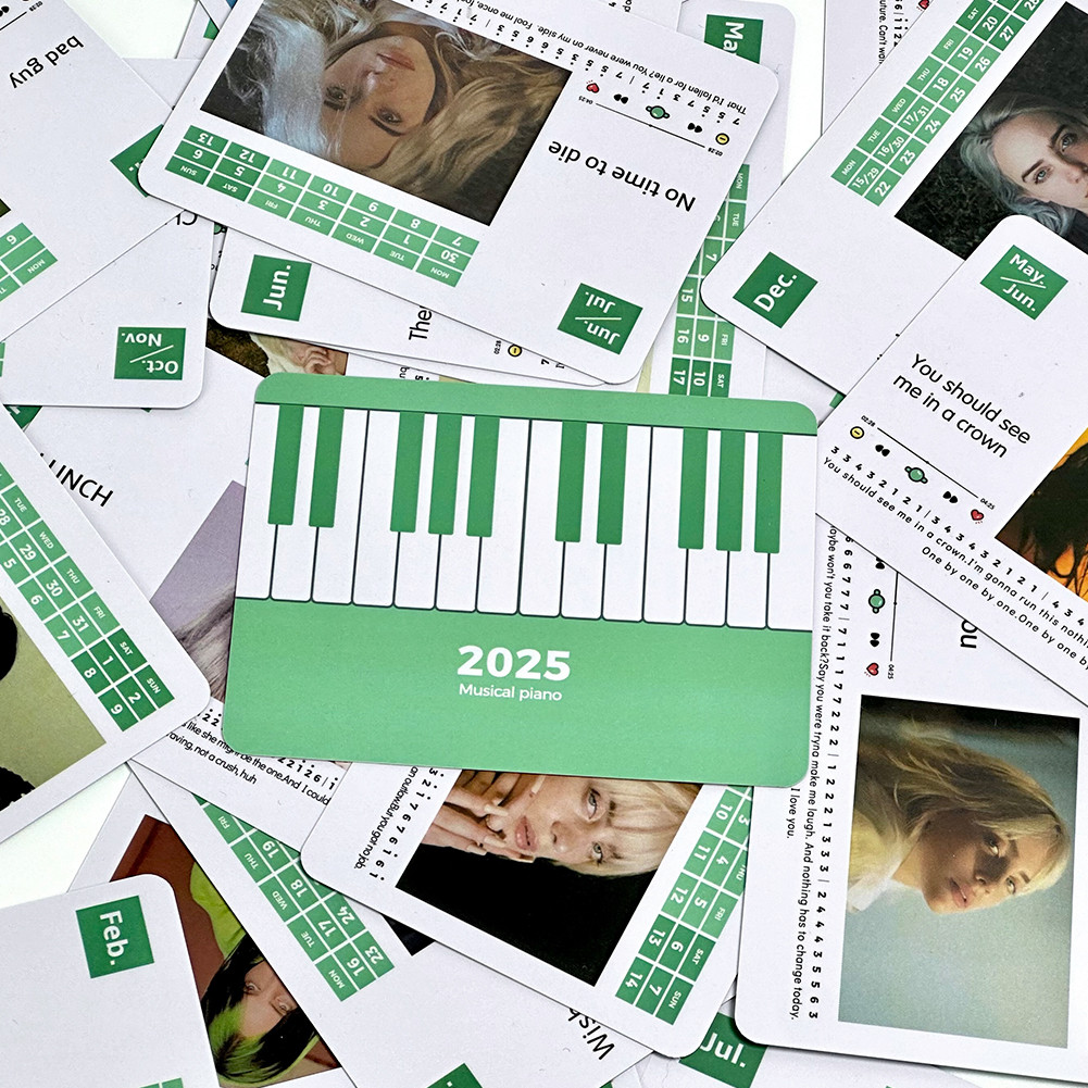 Piano Calendar 2025 Music Sheets Toy Playable Piano Desk Calendar Gifts ...