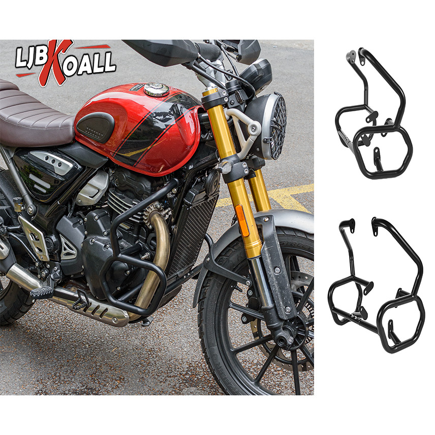 LJBKOALL For Motorcycle Crash Bar Engine Guard Frame Protector Bumper ...