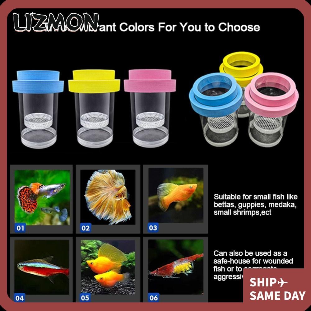 LIZMON Floating Hatching Box, Transparent Plastic Mesh Floating Fish ...