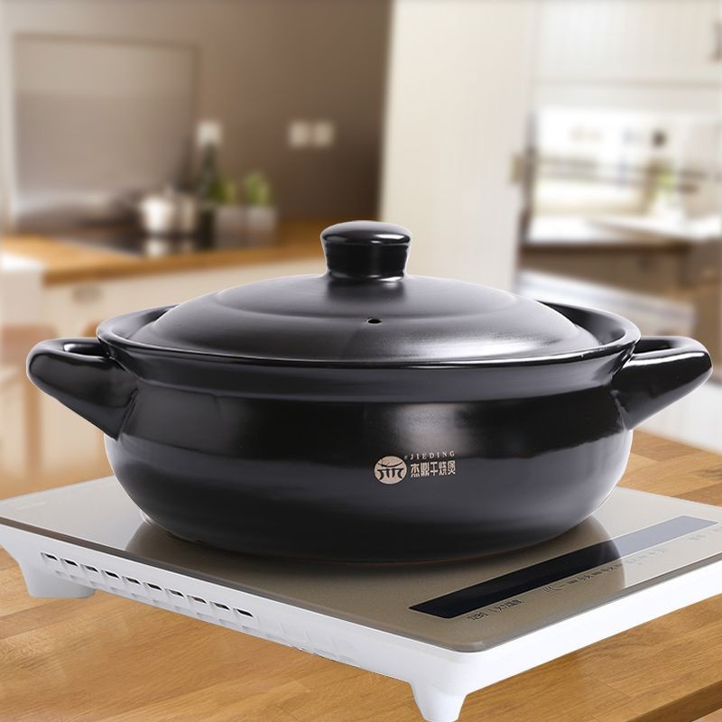 电磁炉砂锅陶瓷炖锅专用燃气灶通用瓦罐火锅煲汤明火商用大号汤煲Induction cooker, clay pot, ceramic stew ...