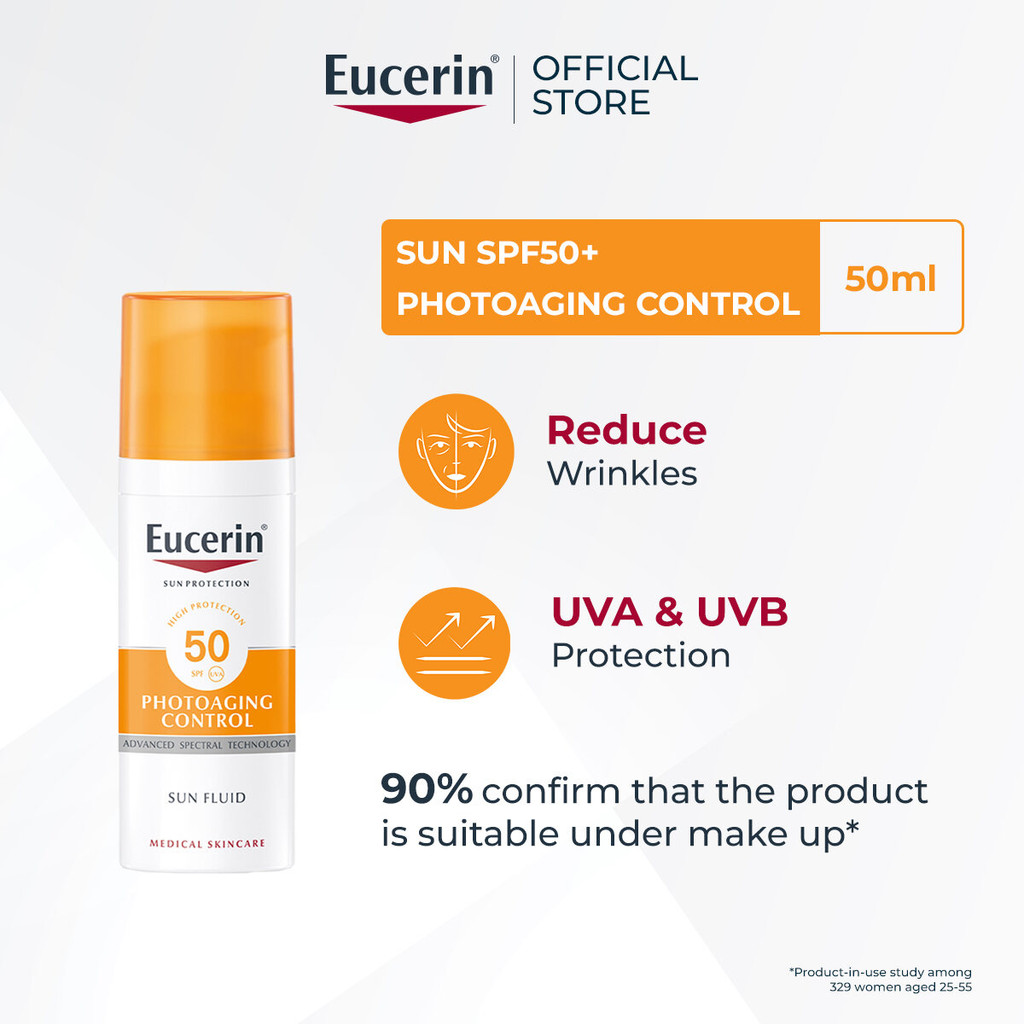 Eucerin Sun Fluid Photoaging Control SPF50+ 50ml | Sunscreen | Sun ...
