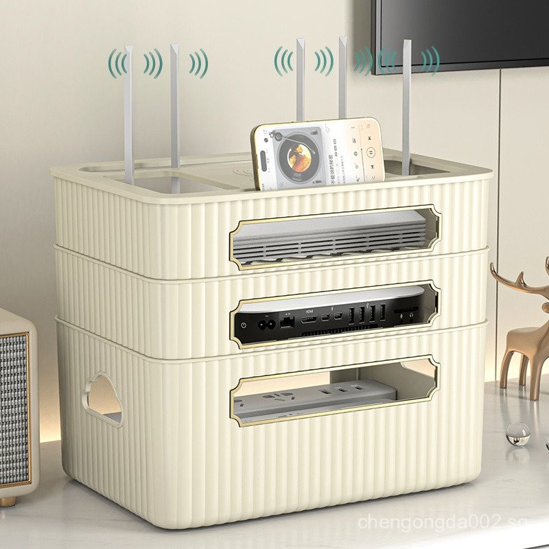 [13.6Ten Thousand People Praise]wifi Router Storage Box TV Set-Top Box ...