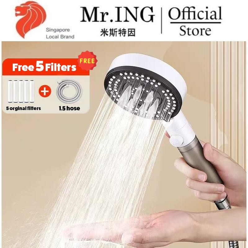DAFIFY High-Pressure Multi-Function Shower Head with Built-in Water ...