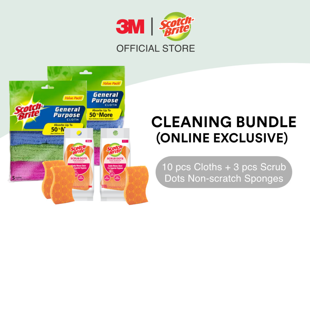 [Shopee Exclusive] 3M™ Scotch-Brite® General Purpose Cleaning Cloth ...