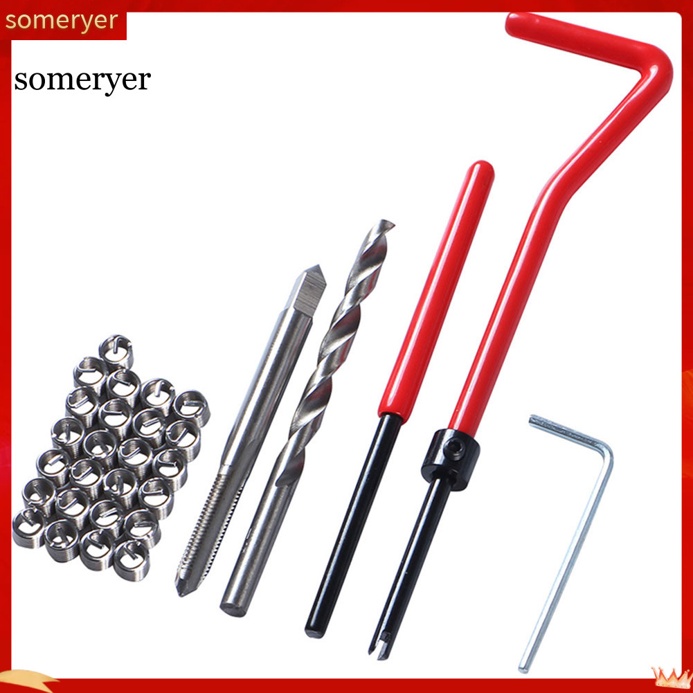 someryer| 30Pcs M5/M6/M8 Metric Thread Car Coil Drill Bit Repair Insert ...