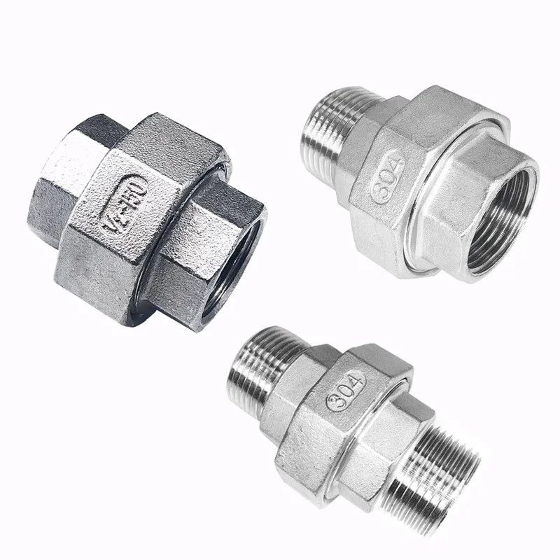 304 Stainless Steel Union Joint Coupling BSP Female Male Thread Pipe ...