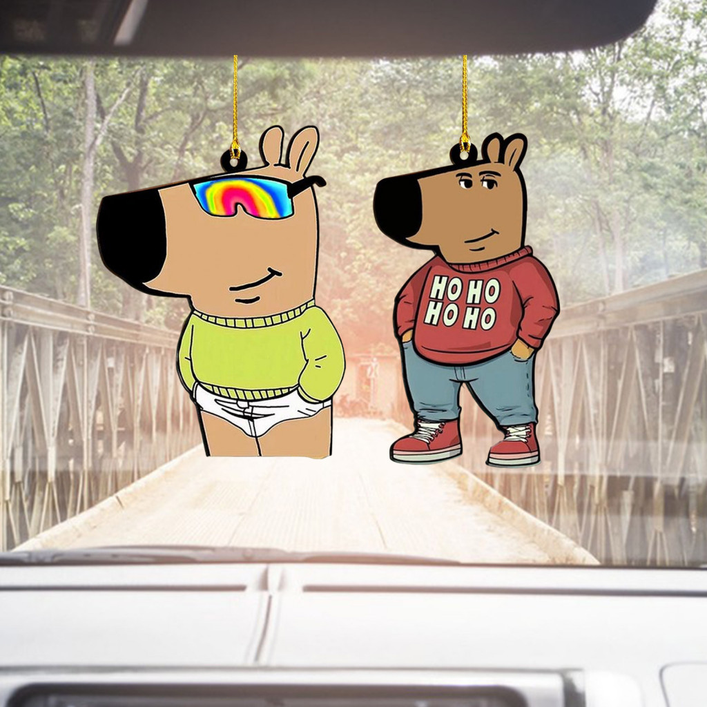 XPS Chill Guy Ornament Ribbon Hanging Ornament Chill Guy Meme Christmas ...