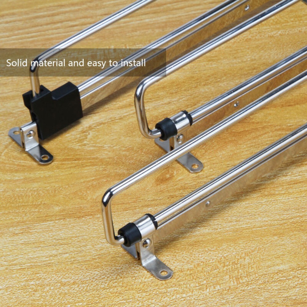 ⭐ New Arrival⭐ Wardrobe Pull Out Clothes Hanger Rail Extending Rack ...