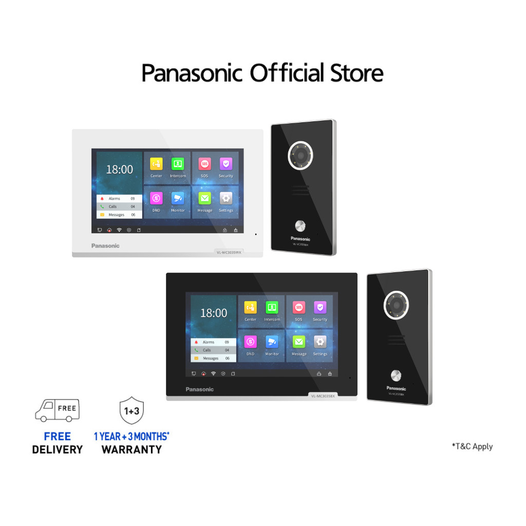 Panasonic IP Video Intercom Kit Room Monitor + Door Station VL-SC3235BX / VL-SC3235WX | Shopee ...