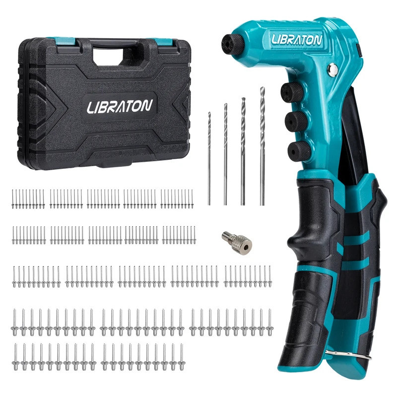 Libraton One-Handed Rivet Gun, Pop Rivet Gun Set, Professional Hand ...
