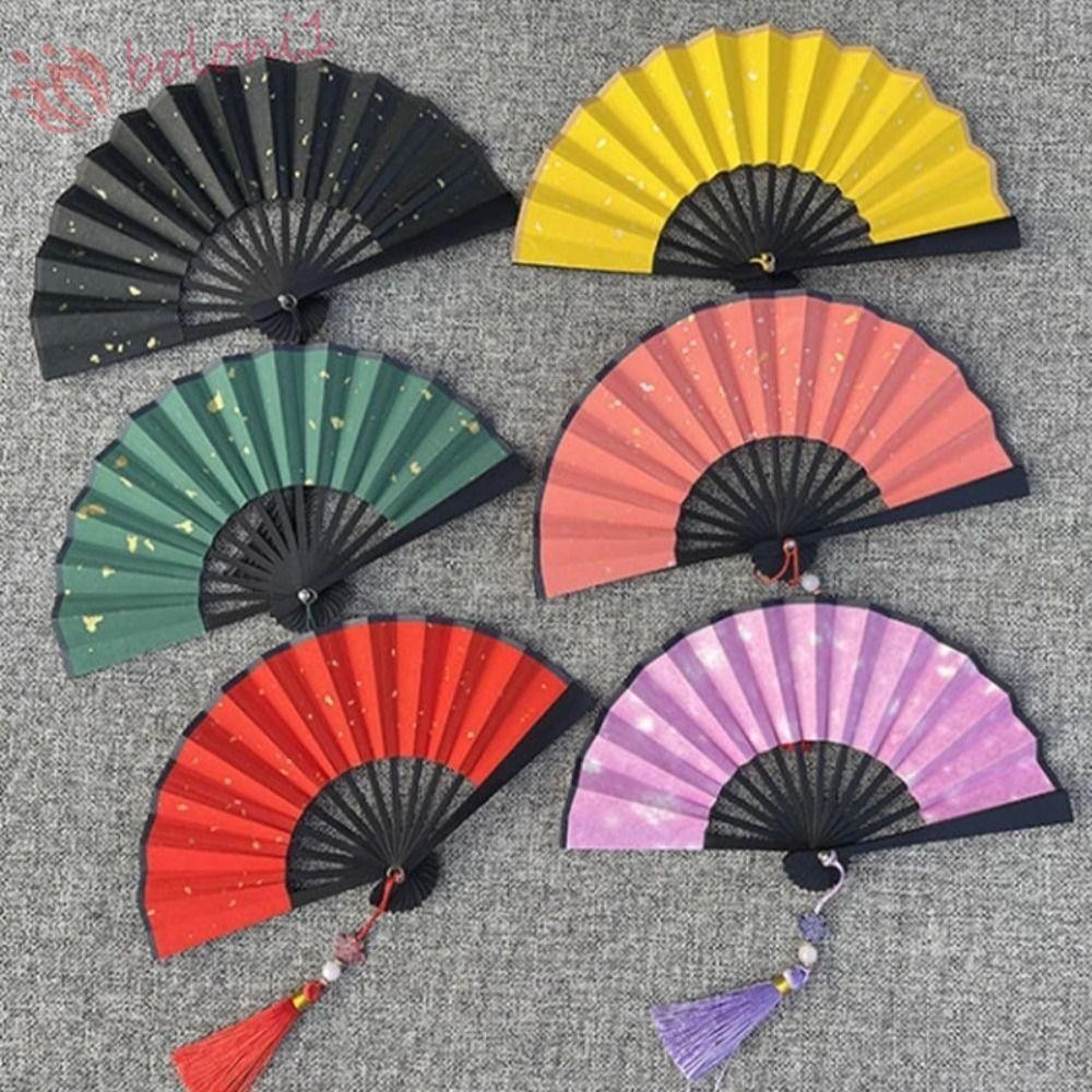 [READY STOCK] Folding Fan, 4 Inch Mini Hanfu Fan, Ancient Style Gilded ...
