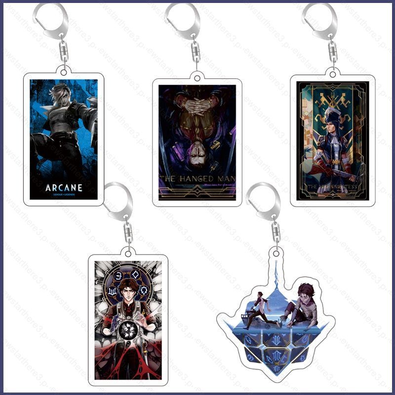 YE Arcane League of Legends Viktor Jinx Acrylic Keychain Backpack ...