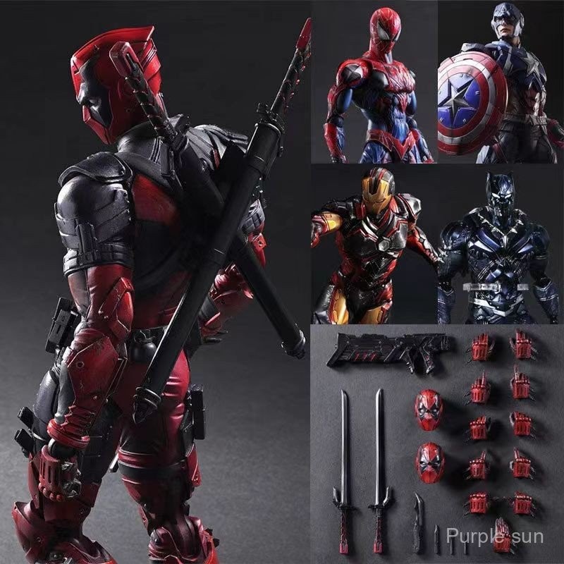 Shopee Official§Marvel Deadpool Character Model Peripheral Hand-Made ...
