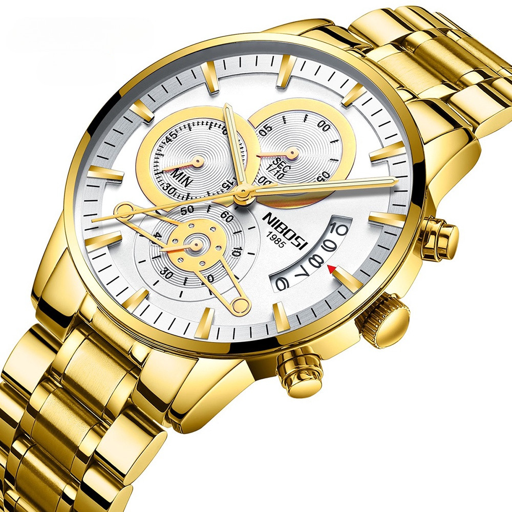 【Clearance Specials】Men Watches Luxury NIBOSI Waterproof Chronograph ...